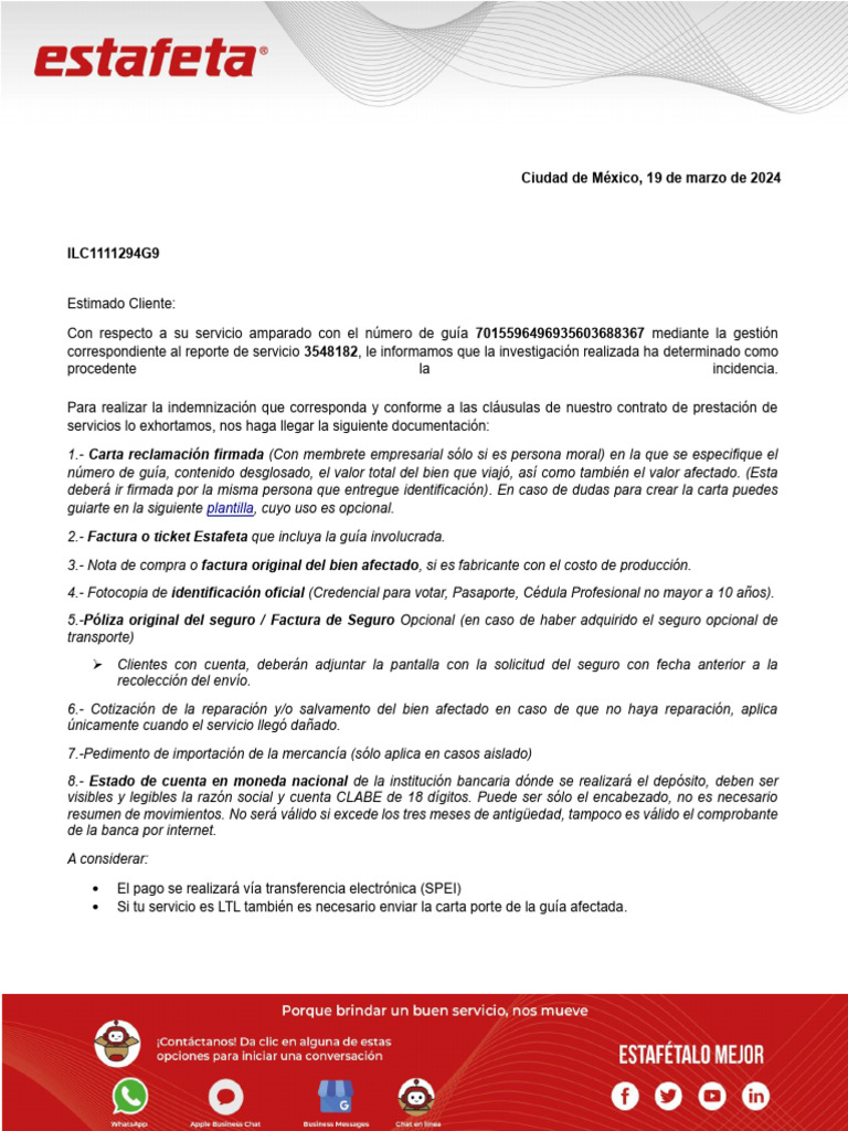 Carta Procedente | PDF