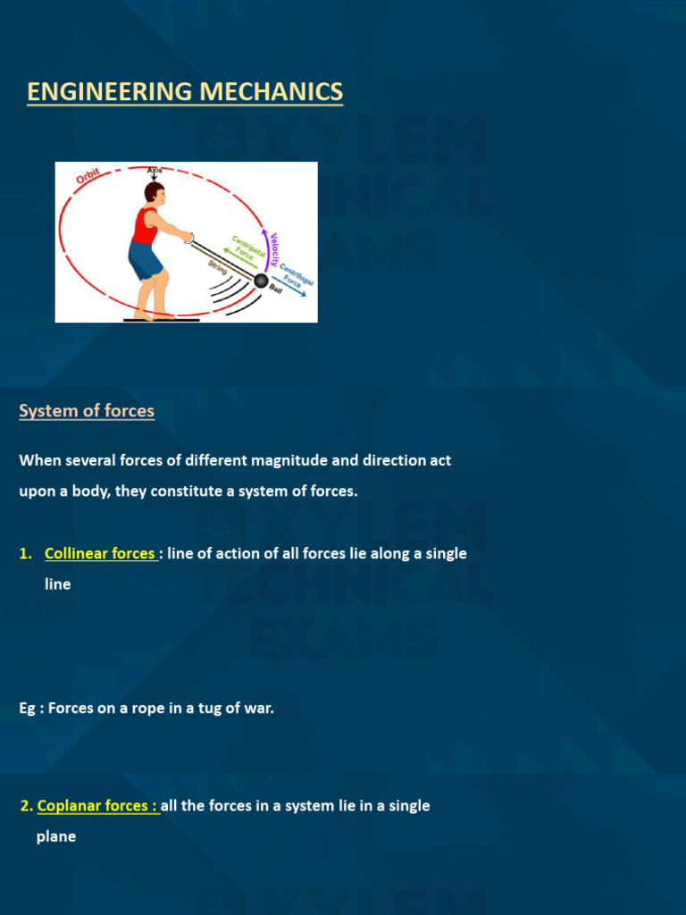 Types of Force Systems in Mechanics | PDF | Language Arts & Discipline ...