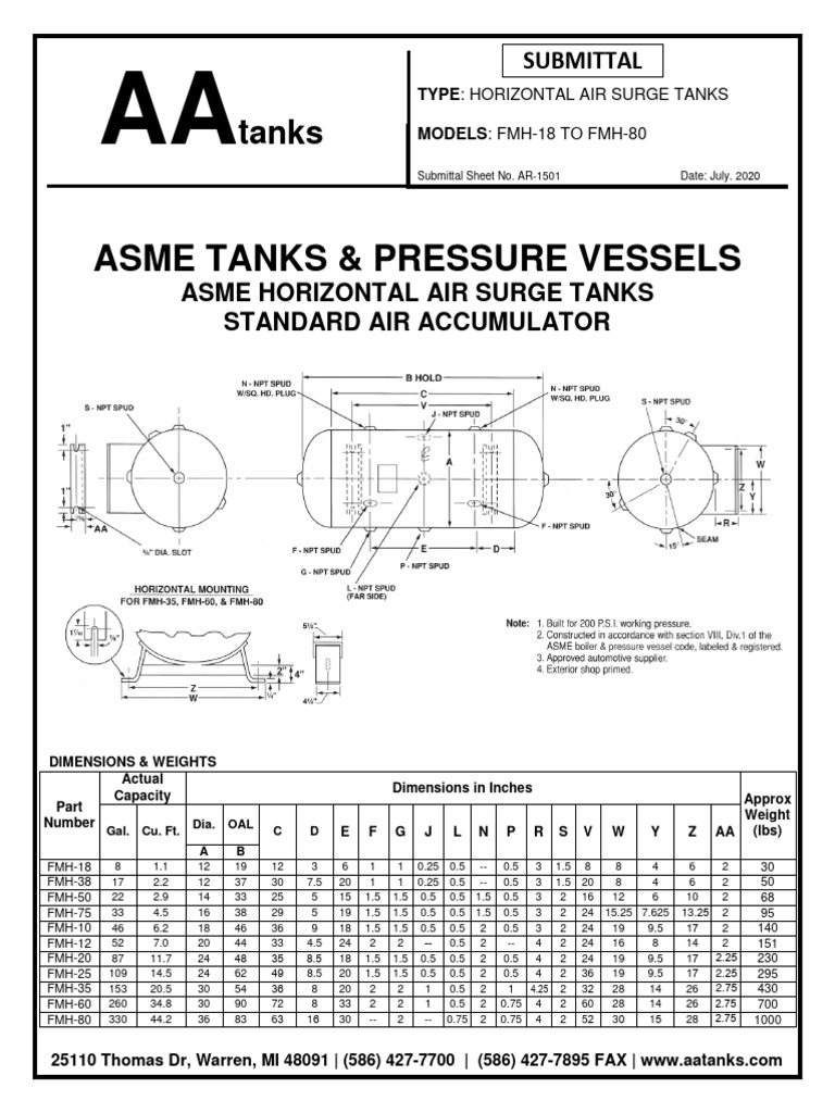Asme Tanks & Pressure Vessels | PDF