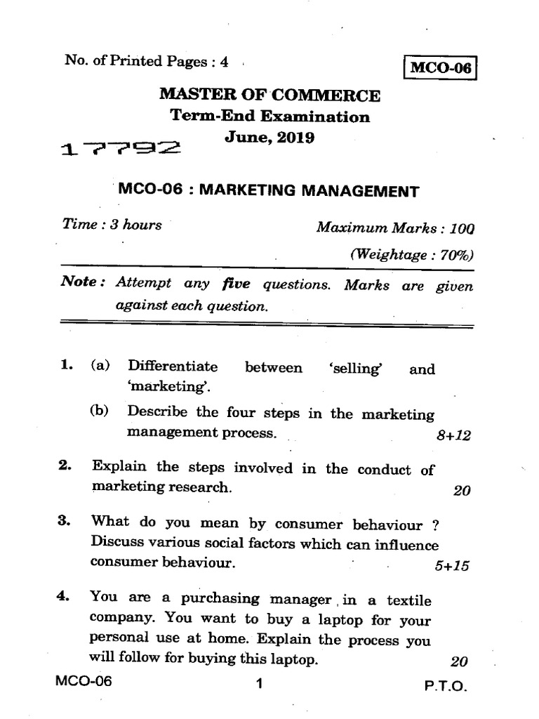 Mco 6 Pdf Marketing Consumer Behaviour