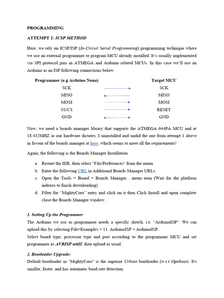 ICSP METHOD | Download Free PDF | Arduino | Microcontroller