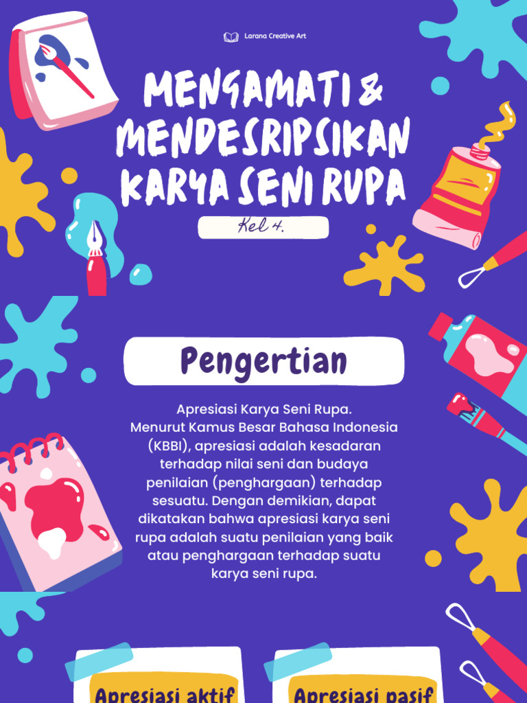 Mengamati & Mendesripsikan Karya Seni Rupa | PDF