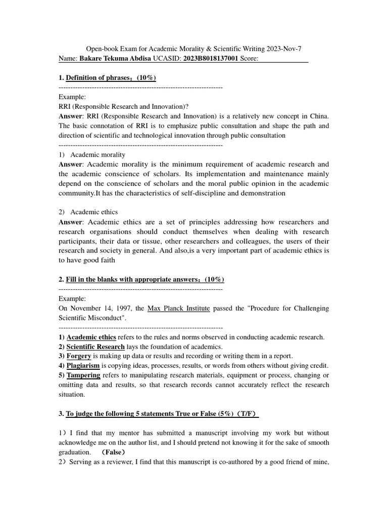 !2023B8018137001-Bakare Tekuma Abdisa | PDF | Mentorship | Genome