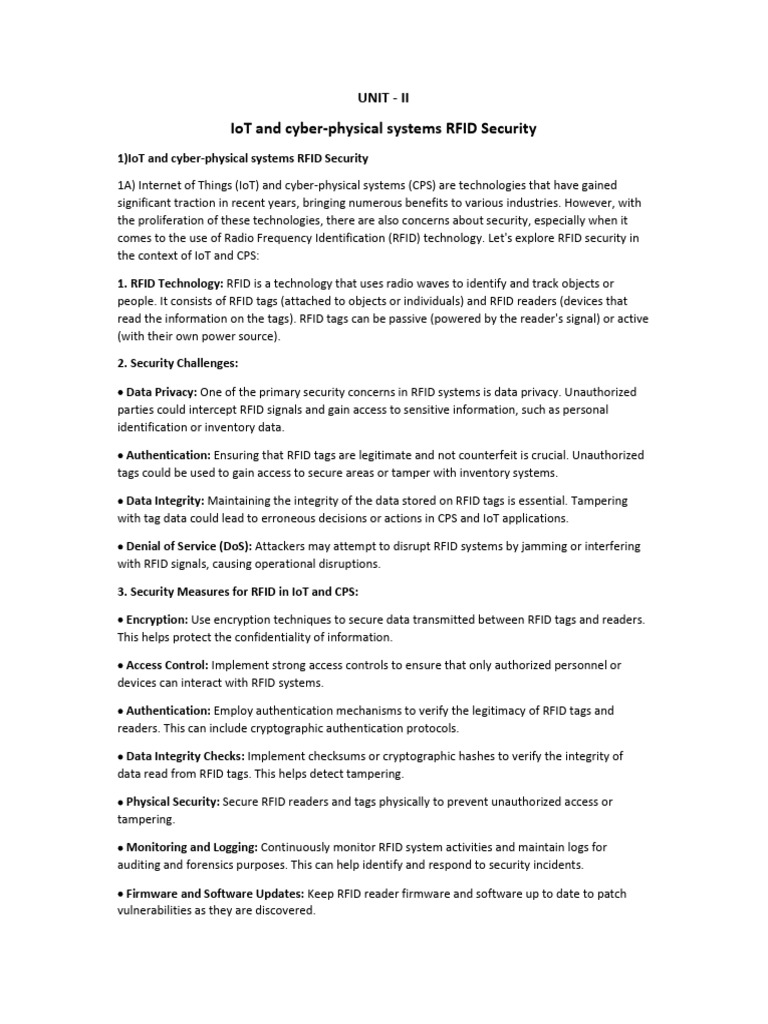 IoT Security Unit 2 | PDF | Security | Computer Security