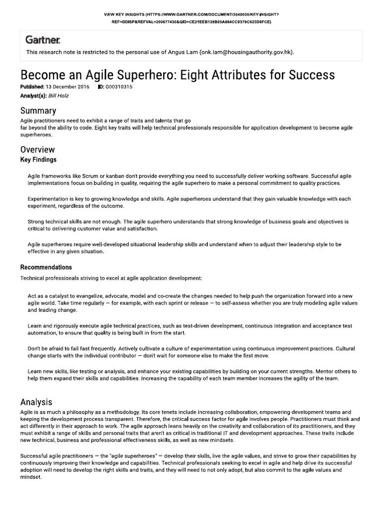 Become an Agile Superhero_ Eight Attributes for Success | PDF
