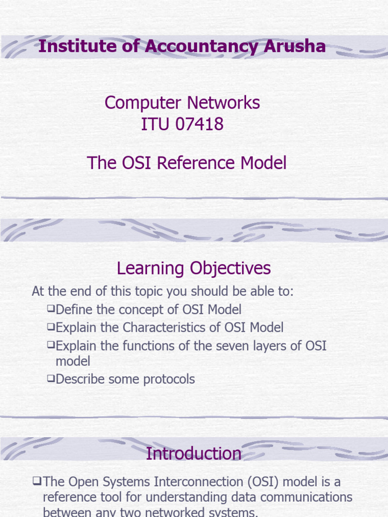 Osi Reference Model | PDF | Osi Model | Computer Network