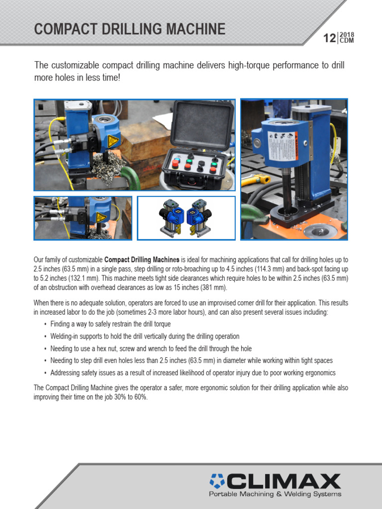 Compact Drilling Machine | PDF | Drill | Drilling