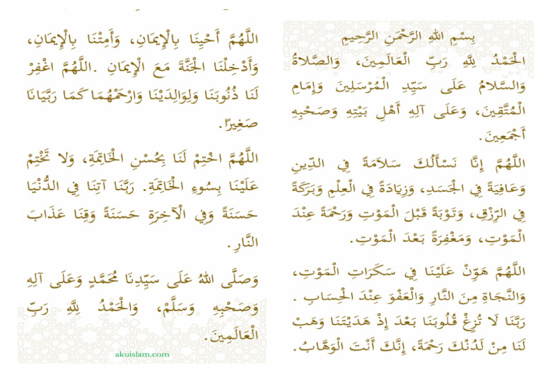 Doa Selepas Solat | PDF