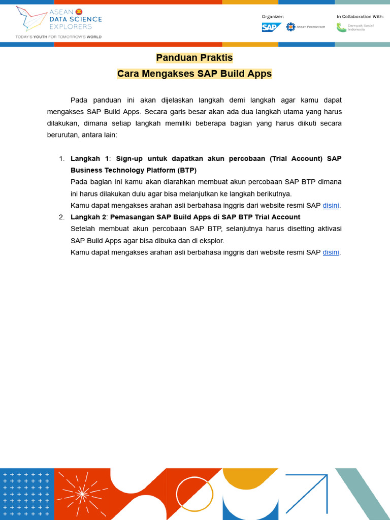Panduan Praktis Cara Mengakses SAP Build Apps (Cara Membuat Akun) | PDF ...