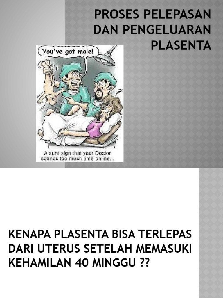 Proses Pelepasan Dan Pengeluaran Plasenta | PDF