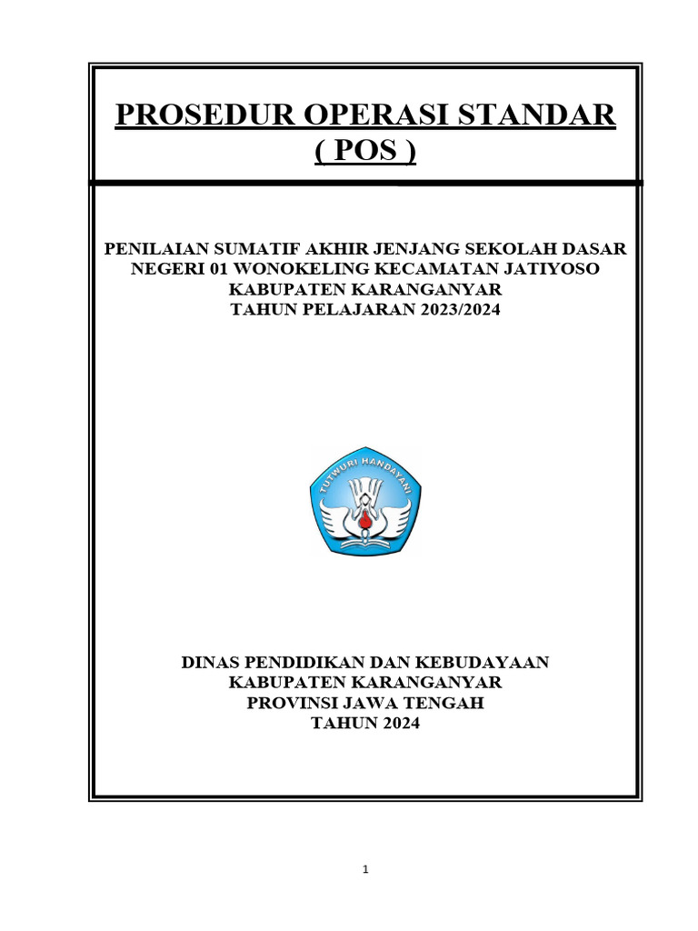 POS PSAJ 2024 SDN 01 WONOKELING | PDF