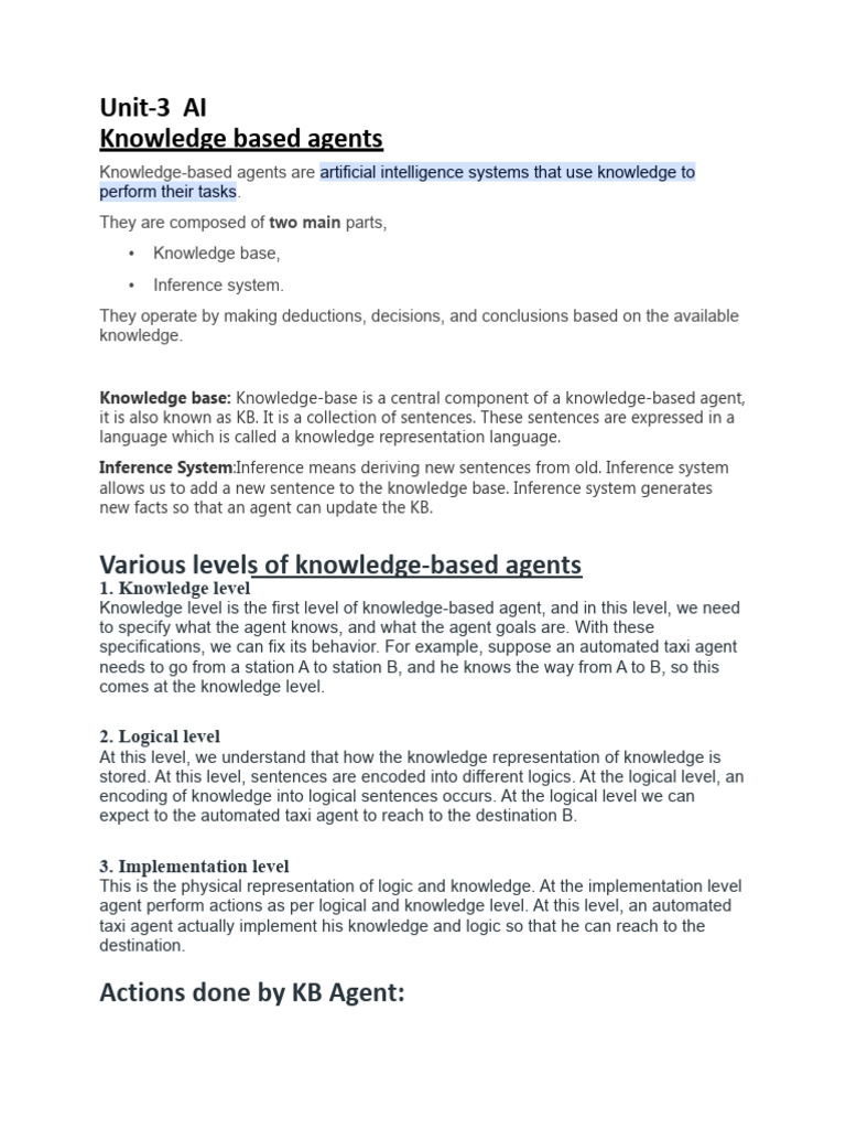 Unit 3 AI LASK | PDF | Logic | First Order Logic