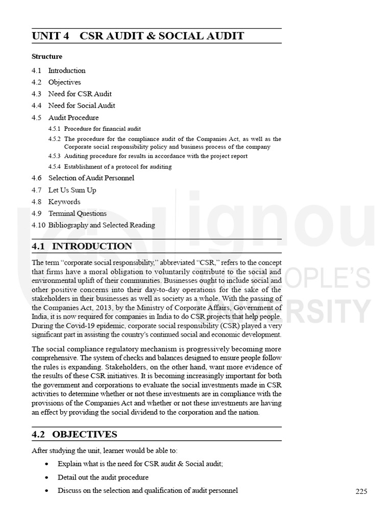 CSR 1 | PDF | Corporate Social Responsibility | Audit