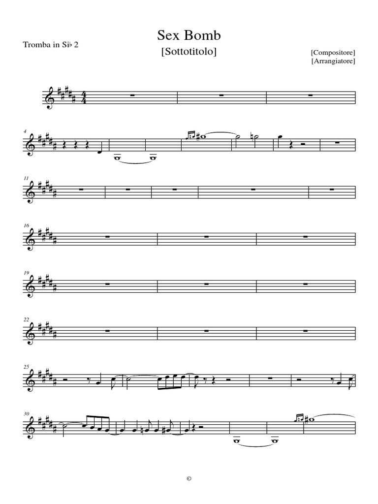Sex - Bomb - A - 0 - Tromba in Sib | PDF
