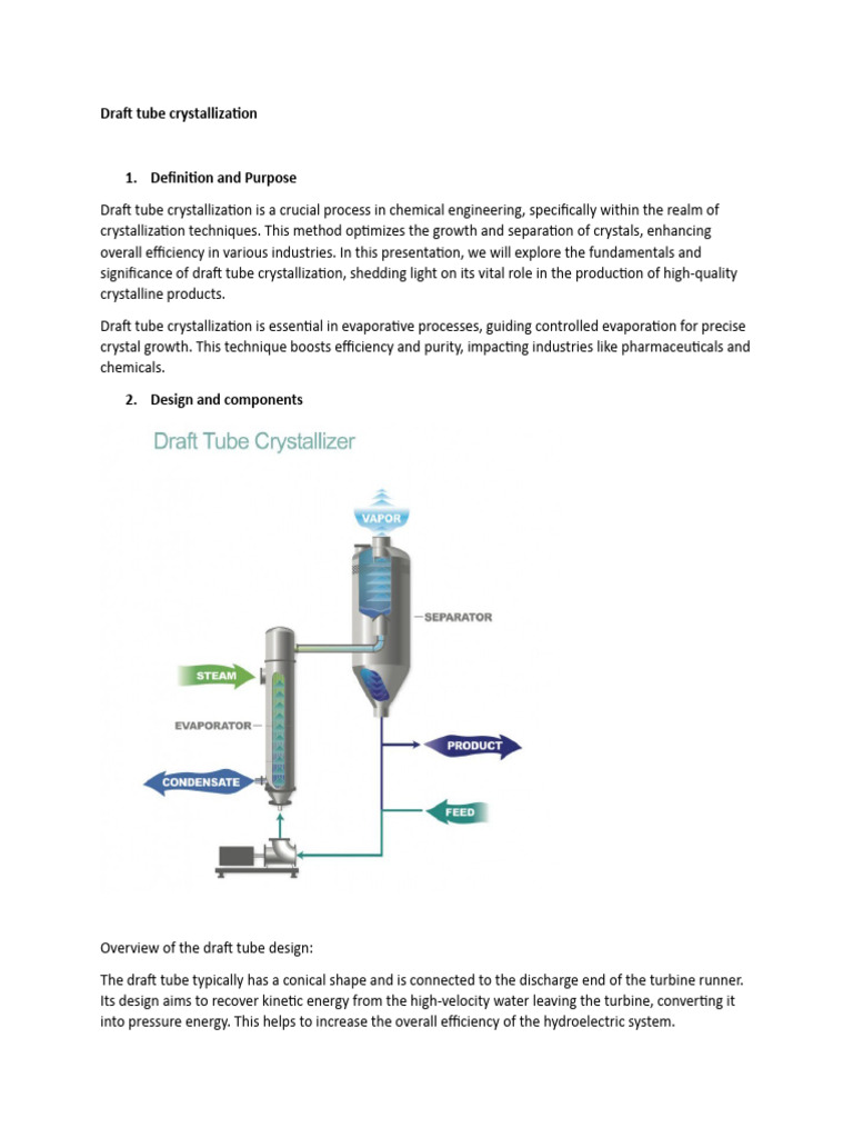 Draft Tube Crystallization | PDF | Crystallization | Applied And ...