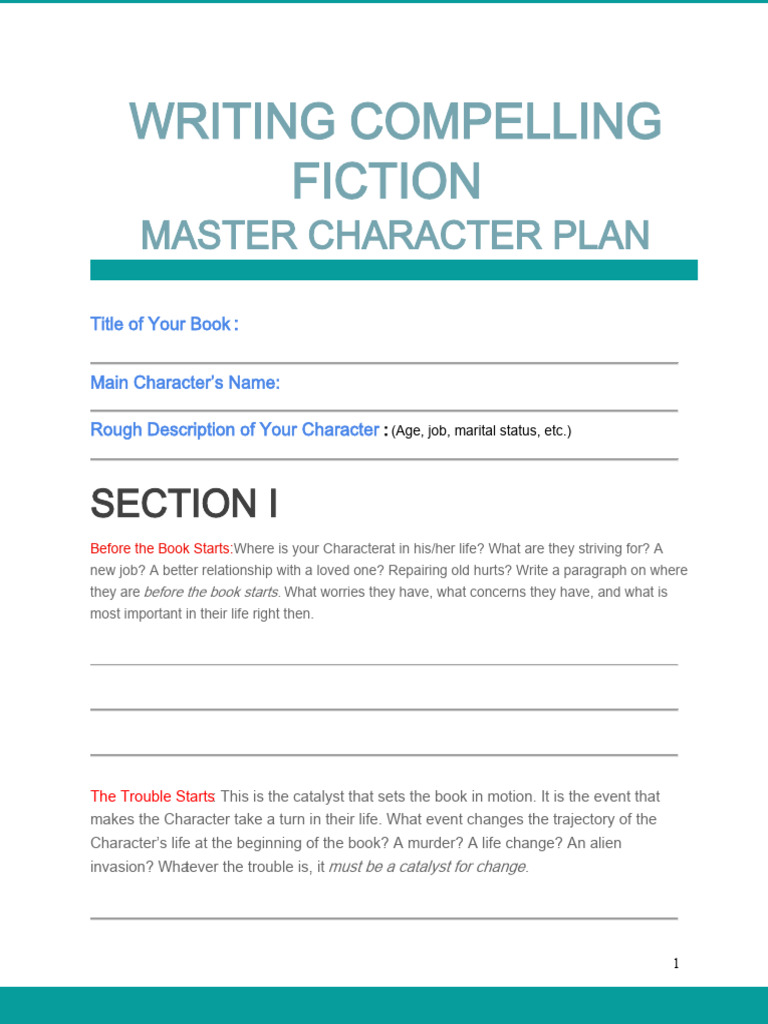 WCF Master Character Plan | PDF