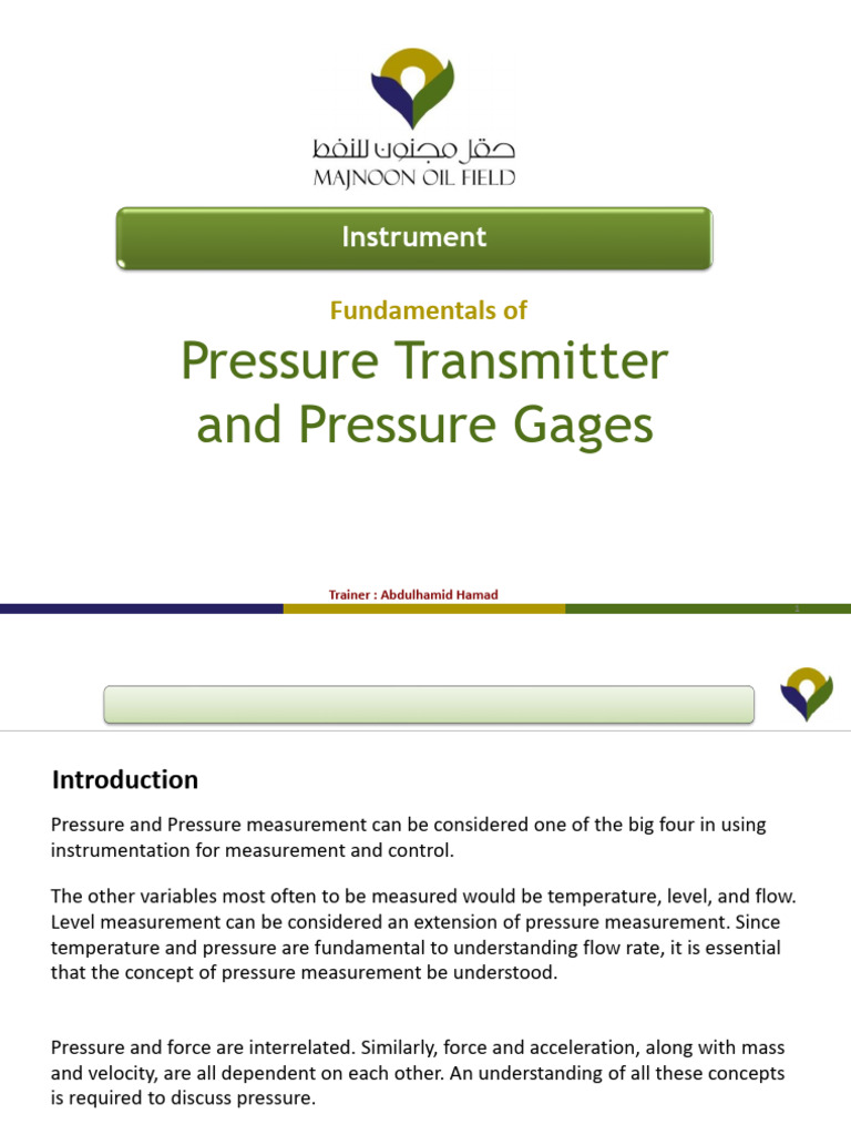 MFD Pressure Transmitter - HANDOUT | PDF | Pressure Measurement | Pascal (Unit)