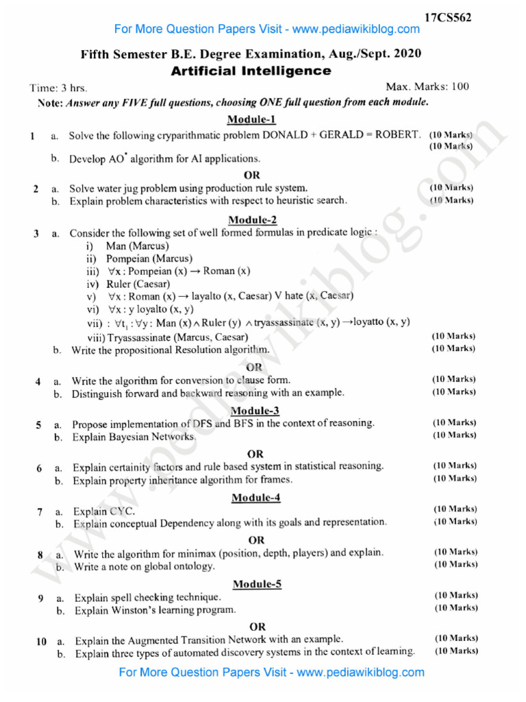 Artificial Intelligent Bca 5sem | PDF