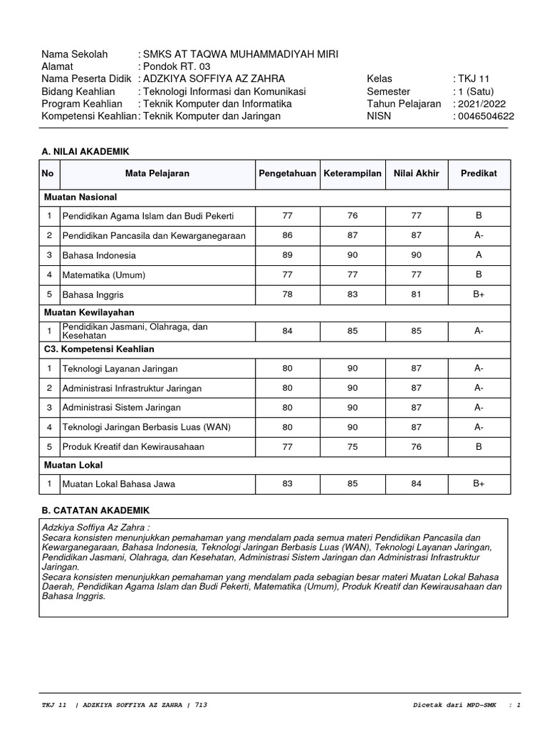 Rapor_TKJ 11_20211 | PDF