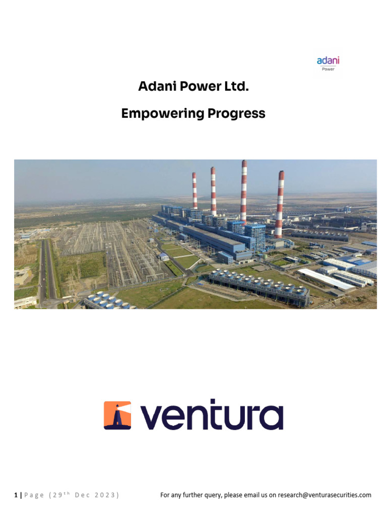 Adani Power Ltd: Growth & Investment Insights | PDF | Electric Vehicle ...