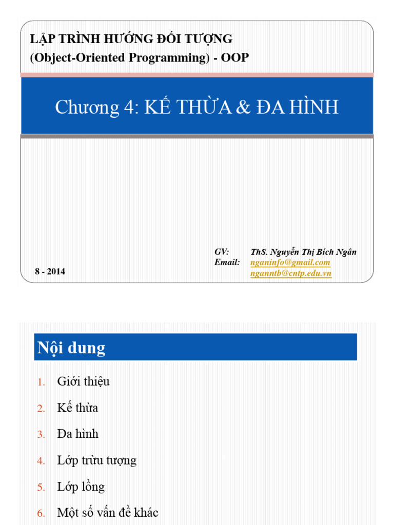 Ch4 - Ke Thua & Da Hinh - Final | PDF