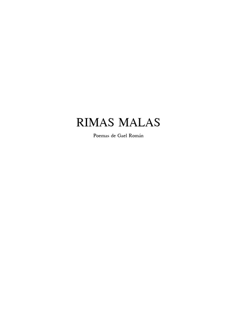 Rimas Malas | PDF | Amor