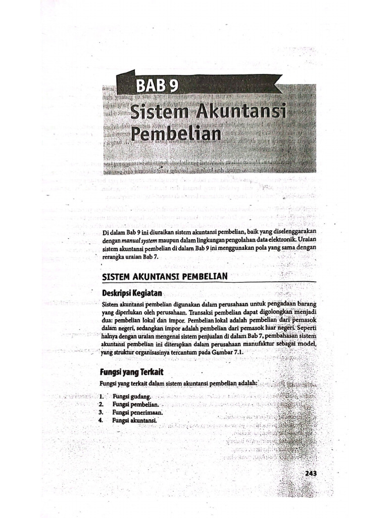 Bab 9 Sistem Akuntansi Pembelian | PDF