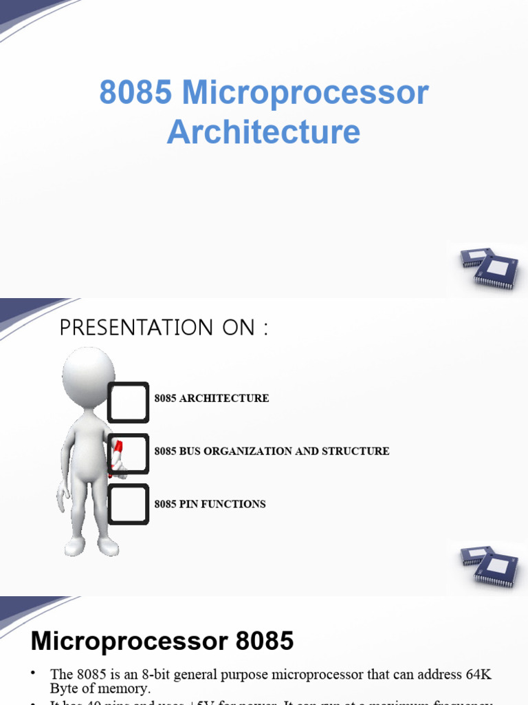 8085 block diagram and pin diagram (1) | PDF | Input/Output | Central Processing Unit