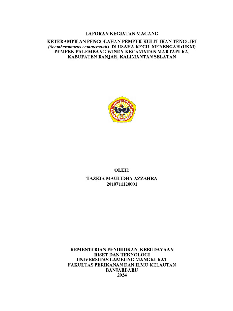 Laporan Kegiatan Magang | PDF