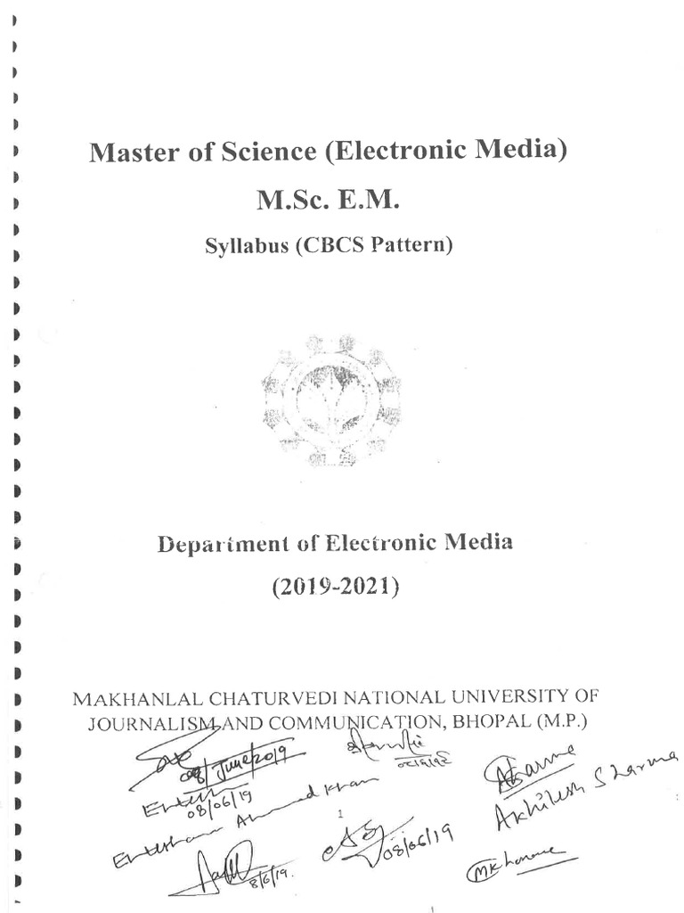 Updated MSC em Syllabus 2019 | PDF