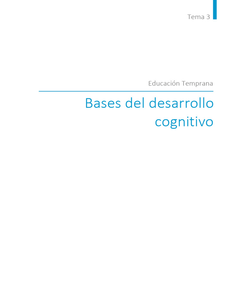 Tema 3. Bases Del Desarrollo Cognitivo | PDF | Aprendizaje | Desarrollo cognitivo