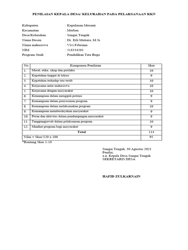 PENILAIAN | PDF | Karier & Perkembangan