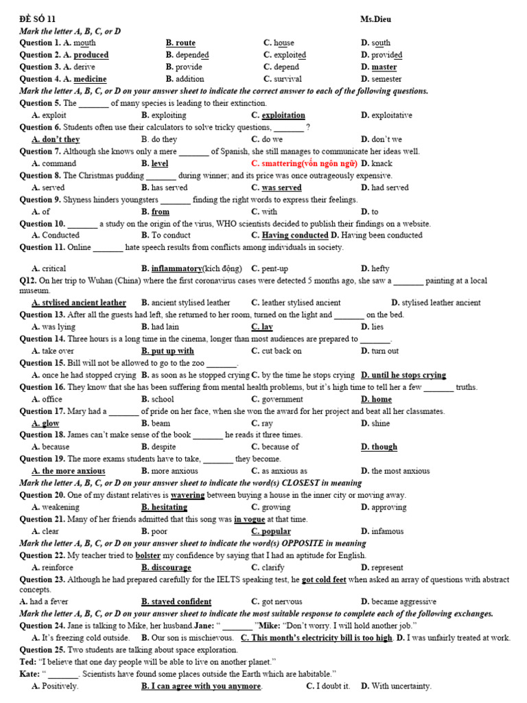 ĐỀ HSG 11 12 | PDF | Olive | Advertising