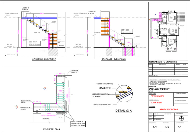 Priti & Srikanth - Staircase Drawing | PDF | Stairs | Architectural Design