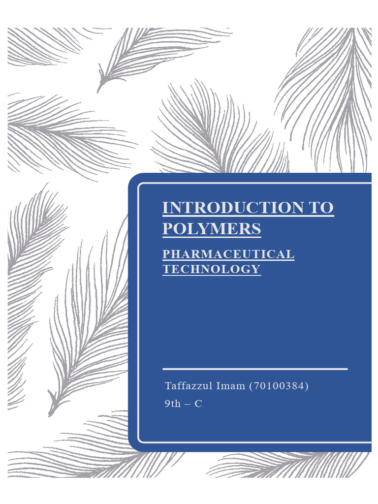 Introduction To Polymers 70100384 | PDF | Polymers | Polyethylene