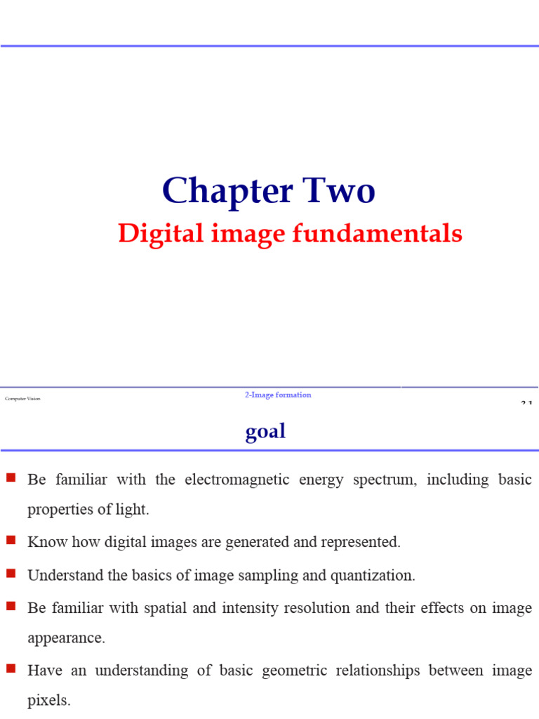 CV Chapter 2 | PDF | Rgb Color Model | Aperture