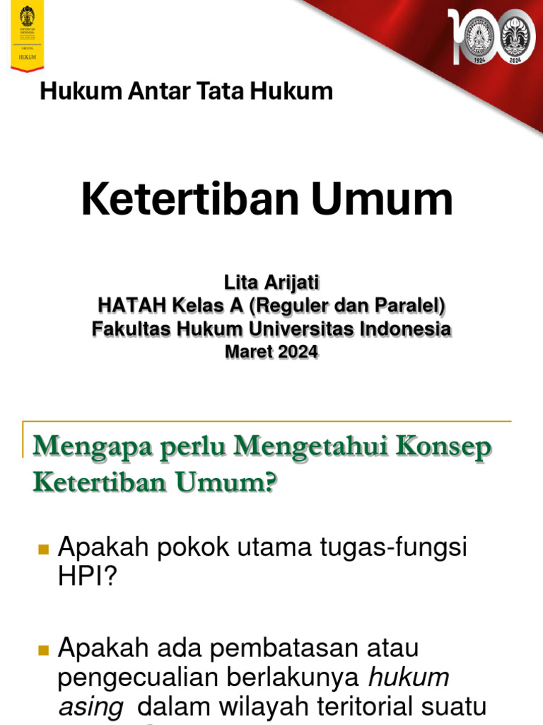 HATAH - Ketertiban Umum - Maret 2024 | PDF | Ilmu Sosial