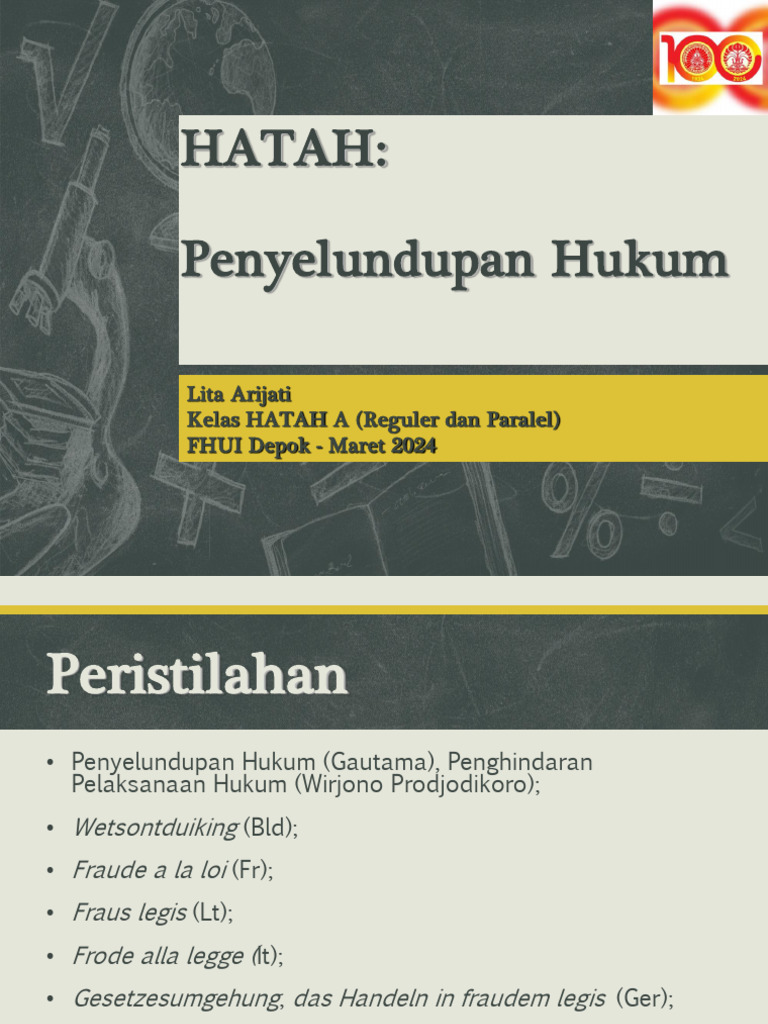 HATAH - Penyelundupan Hukum - Maret 2024 | PDF