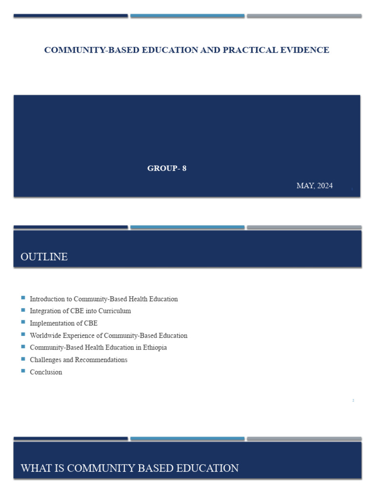 Community-Based Health Education Overview | PDF | Health Care | Family ...