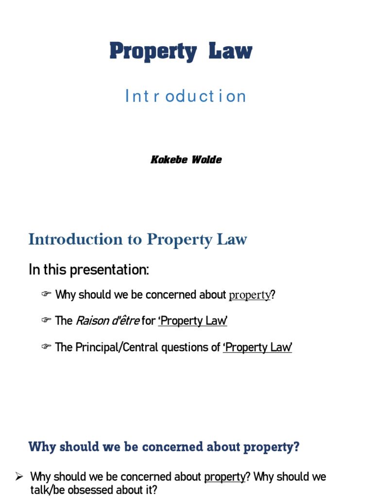 Introduction to Property Law Essentials | PDF | Property | Invention