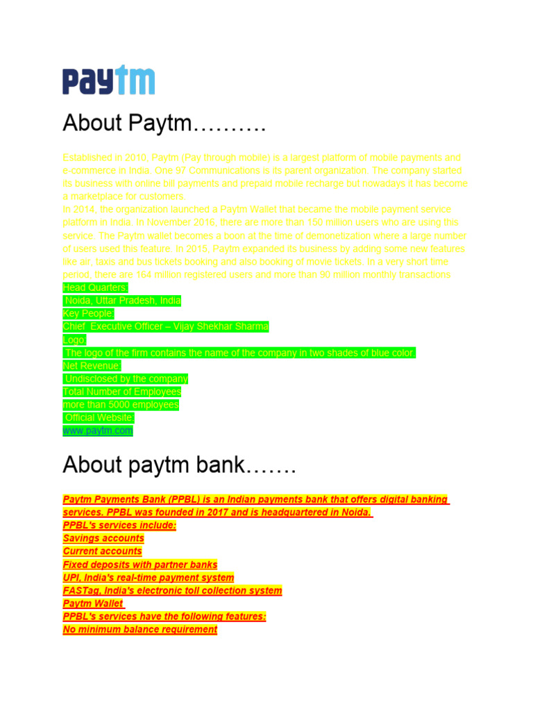 Paytm (Downfall in Share Price) | PDF | Financial Services | Private Sector