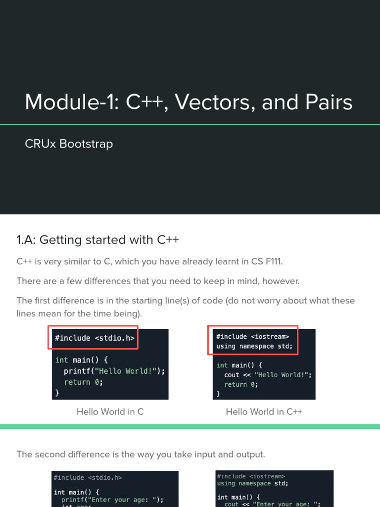 Bootstrap Module 1 | PDF | Euclidean Vector | C++