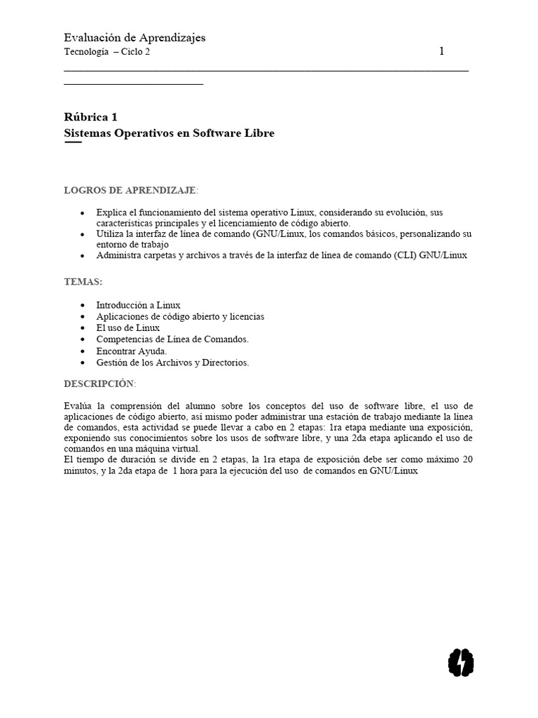 Sistemas Operativos en Software Libre - EC1 | PDF | Distribución de ...