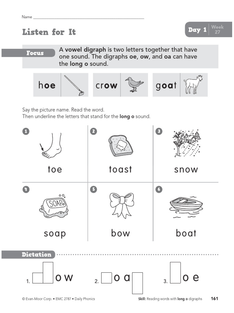 long o sheets | PDF | Phonics | Linguistics