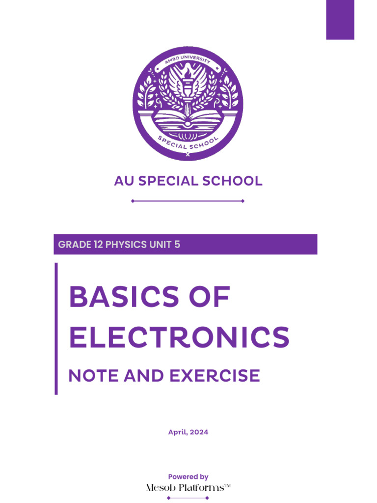 G12 Physics Unit 5 Notes And Exercises2 Auspecialschool Download Free Pdf P N Junction