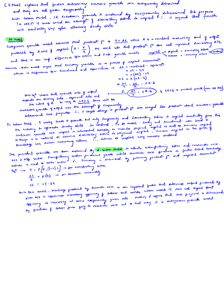 AK MODEL | PDF | Economies | Economics
