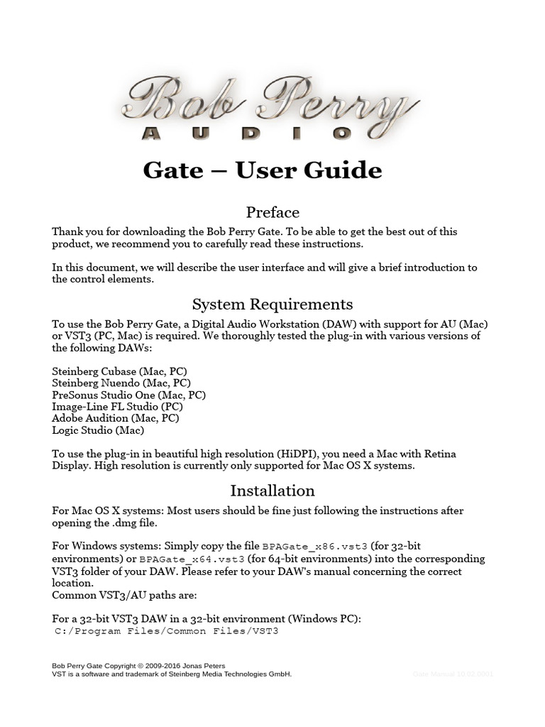 Bob Perry Gate Manual | Download Free PDF | 64 Bit Computing ...