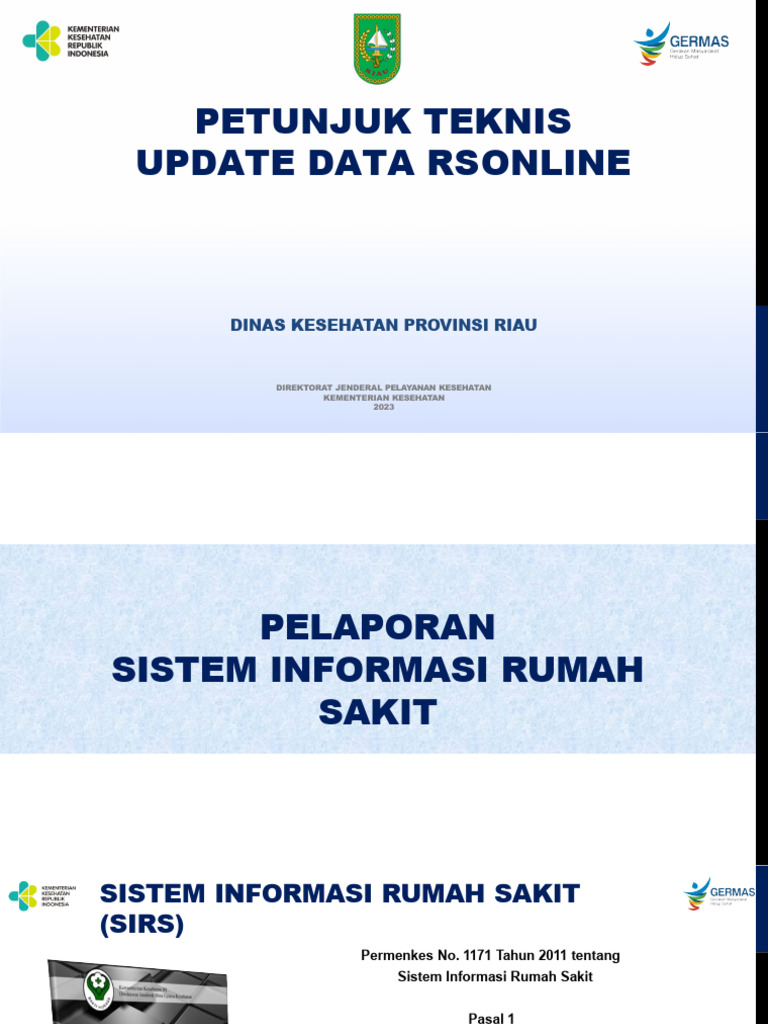 Juknis Update Data RS Online | PDF
