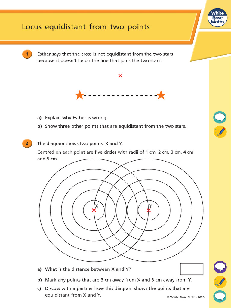 Y9 Autumn Block 5 WO5 Locus Equidistant From Two Points 2020 | PDF ...