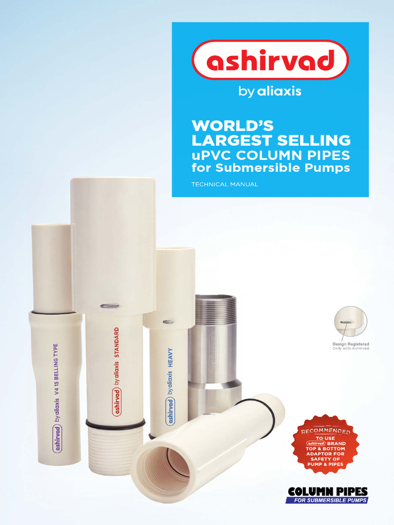 Ashirvad uPVC Column Pipes | PDF | Pipe (Fluid Conveyance) | Pump